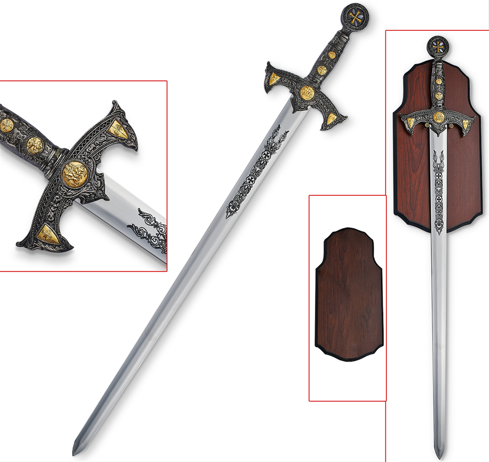 Medieval European Weapon Replica Stainless Steel Blade Knights Templar ...